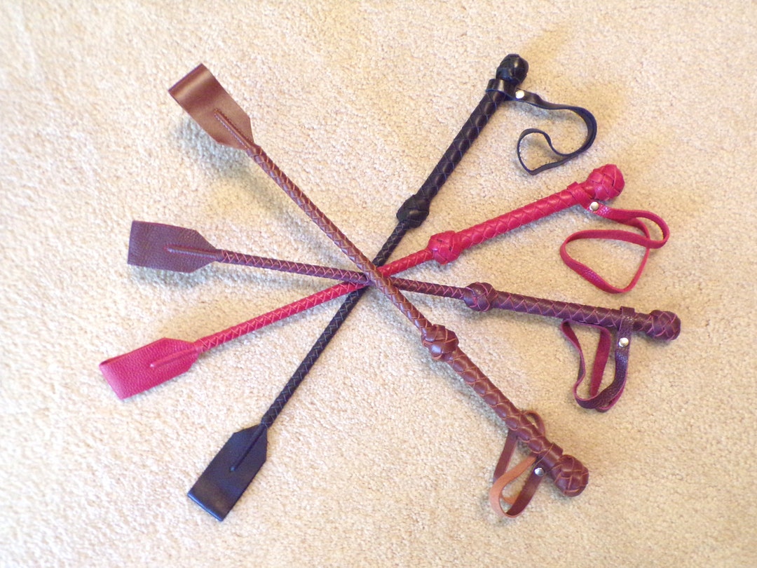 Traveling English Crop Whip Riding Crop Genuine Leather One Color Etsy