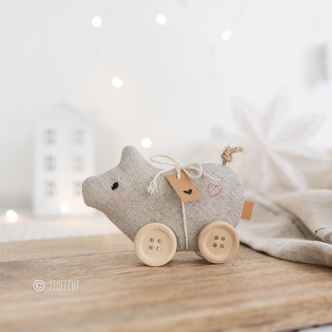 ITH Embroidery File Button Pig 10x10 (4"x4") - Etsy UK