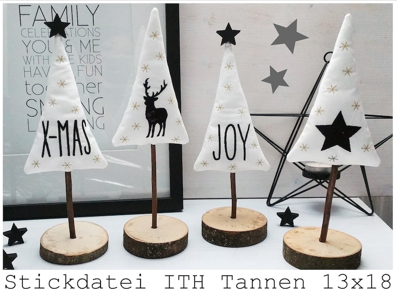 ITH Embroidery File Fir Trees 13x18 - Etsy