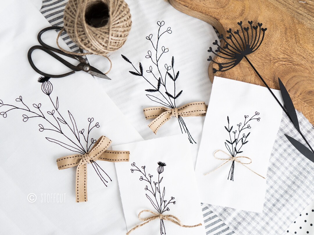 Embroidery File Bouquet of Flowers 10x10 and 13x18 - Etsy