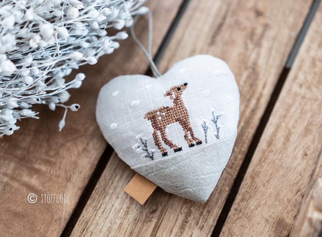 Embroidery File ITH Heart With Cross Stitches 10x10 ( 4"x4") - Etsy