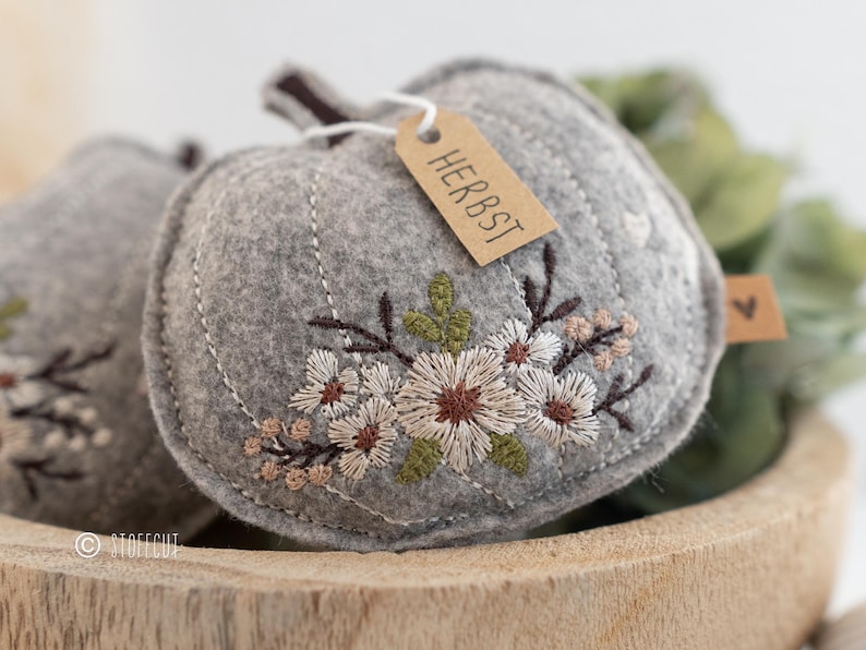 Embroidery File ITH Decorative Pumpkin 10x10 (4"x4") Pumpkin Embroidery ...