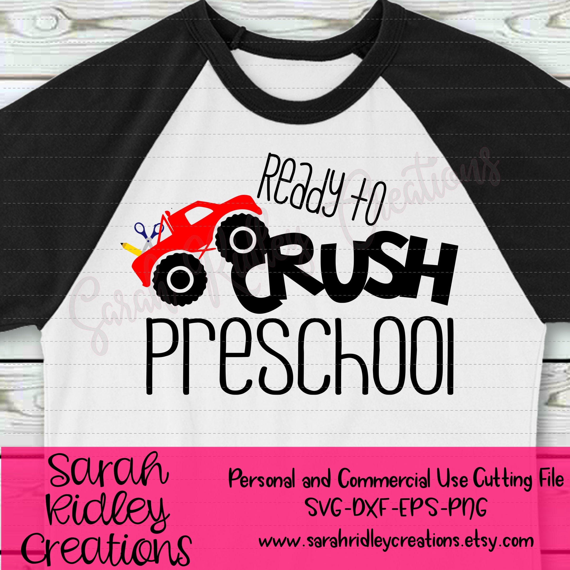 Ready to Crush Preschool SVG Back to School SVG Monster - Etsy