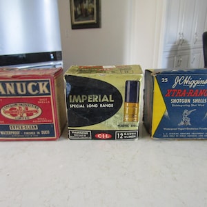 3 EMPTY Vintage Shotgun Shell Boxes - Etsy