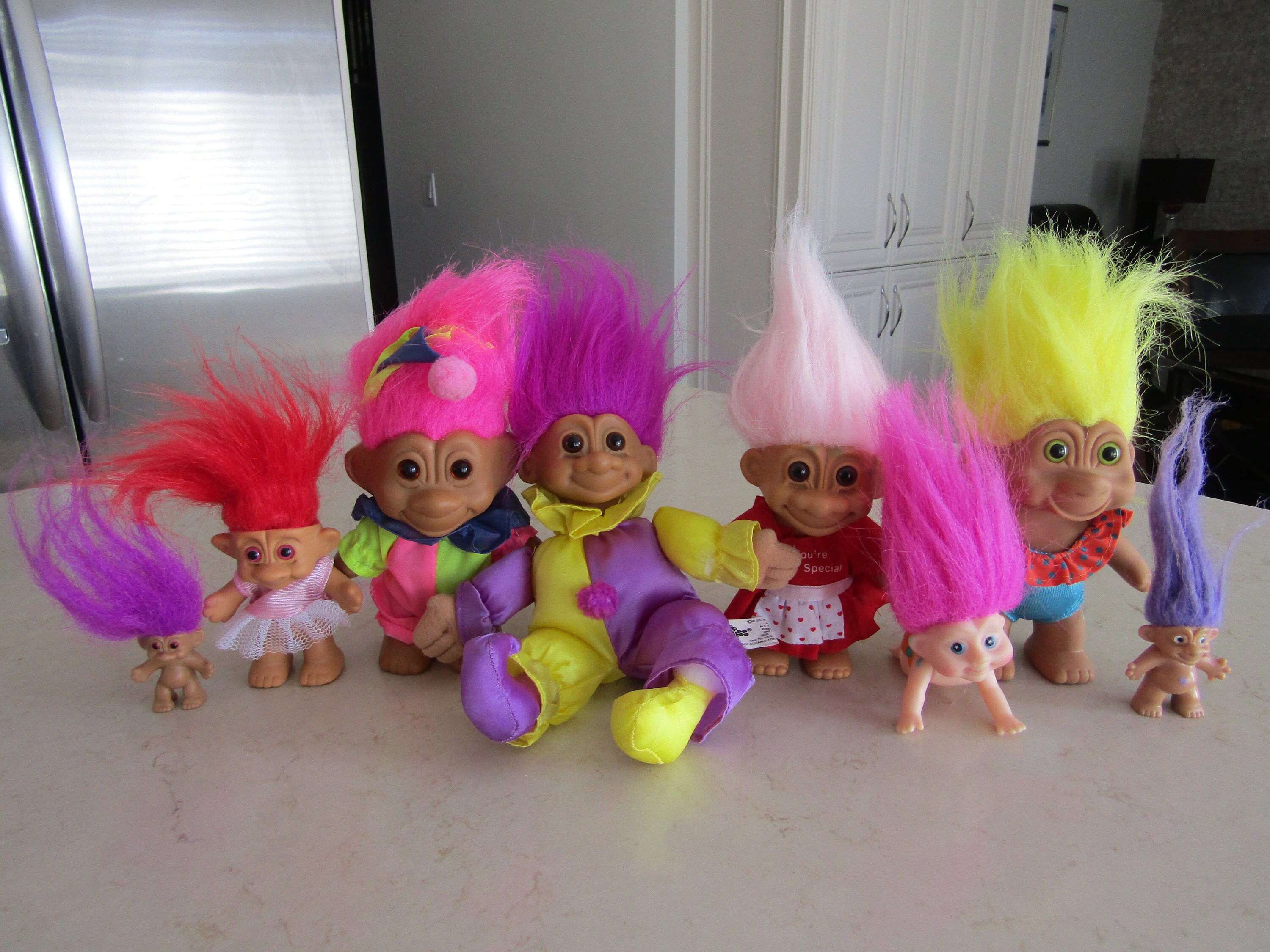 8PCS Troll Dolls, 80s' PVC Vintage Trolls Lucky Doll Action, 46% OFF