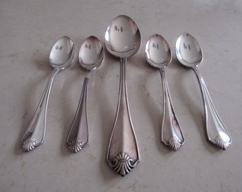 1881 Rogers Oneida King James Silver Plate 61 Pc Flatware Set With Box ...