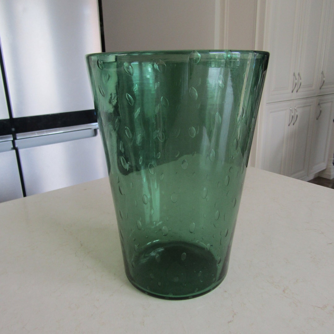 Vintage Large Controlled Bubble Glass Vase - Etsy
