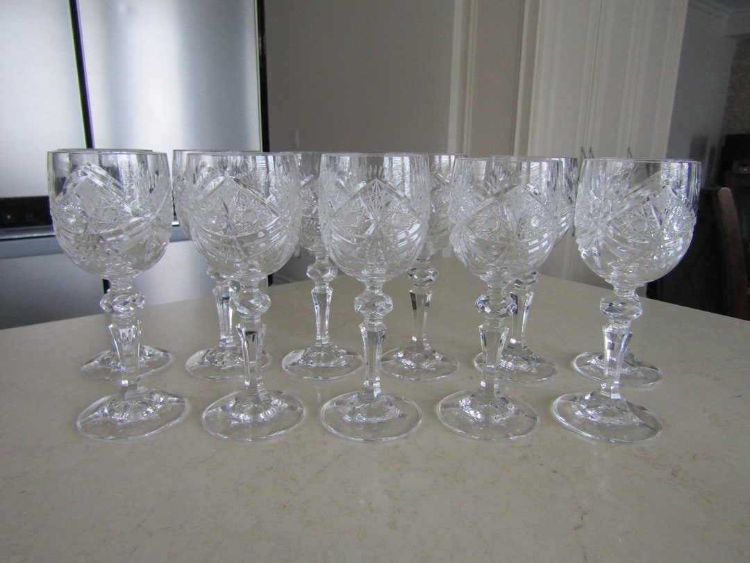 11 Crystal White Wine Cordial Sherry Liqueur Glasses - Etsy