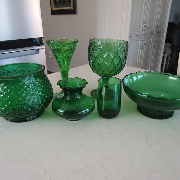 Emerald Green Glass - Etsy