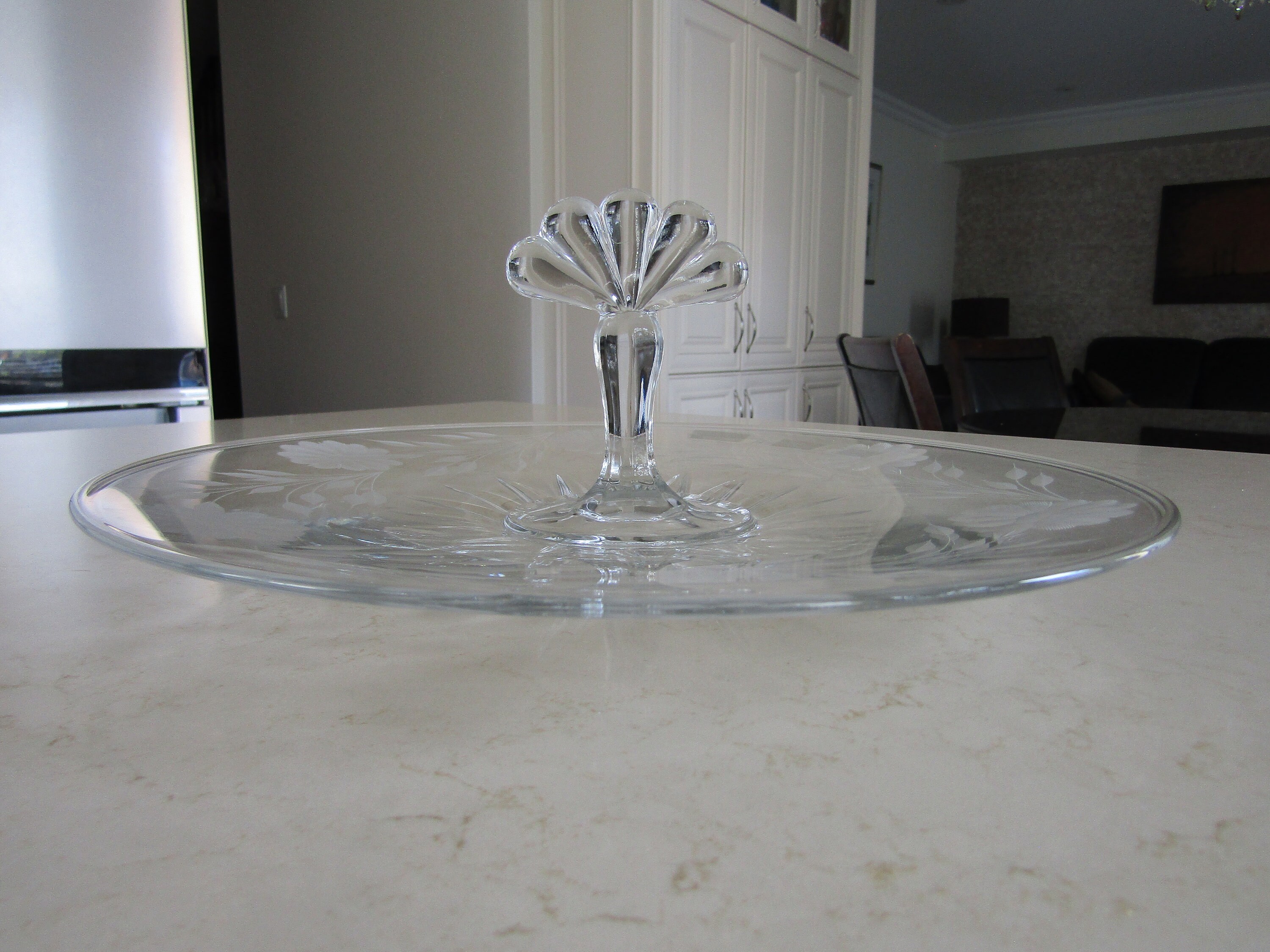 Vintage Etched Plate With Handle - Etsy