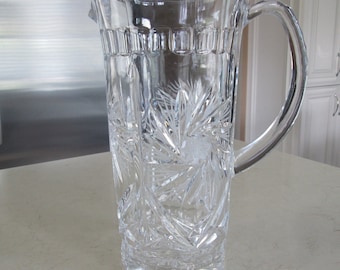 Vintage Pinwheel Crystal Vase - Etsy