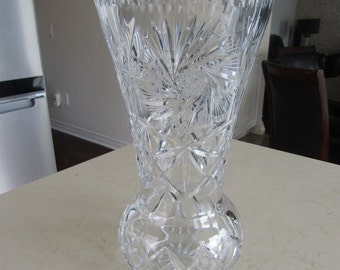 Vintage 24 Crystal Vase Pinwheel Design 1970s for Flowers, Vintage ...