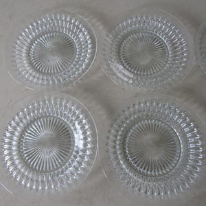 Vintage Indiana Glass Diamond Point Luncheon Plates - Etsy