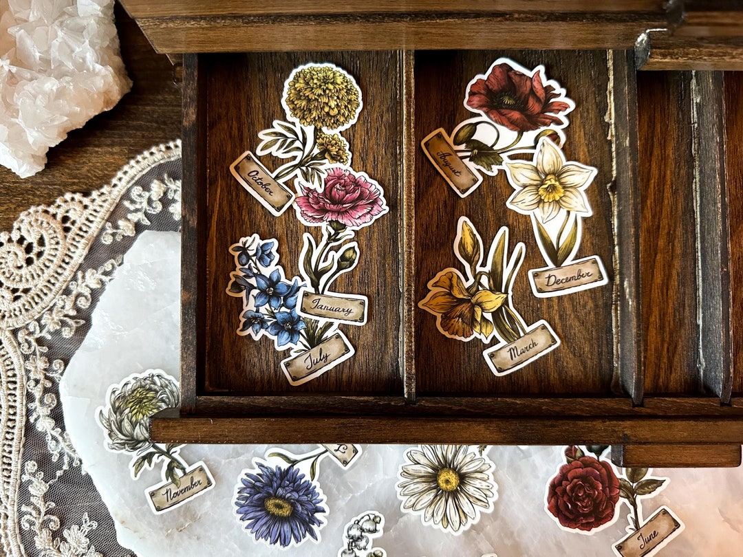 Birth Month Flowers – Journaling Stickers - Etsy