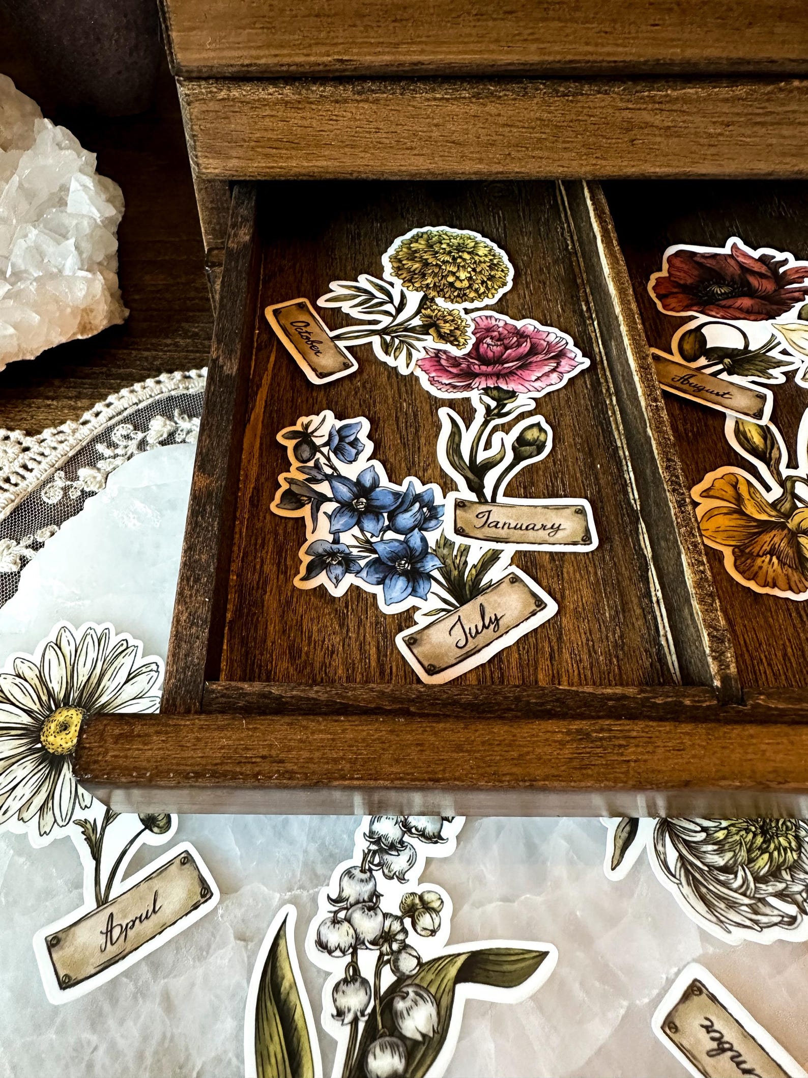 Birth Month Flowers – Journaling Stickers - Etsy