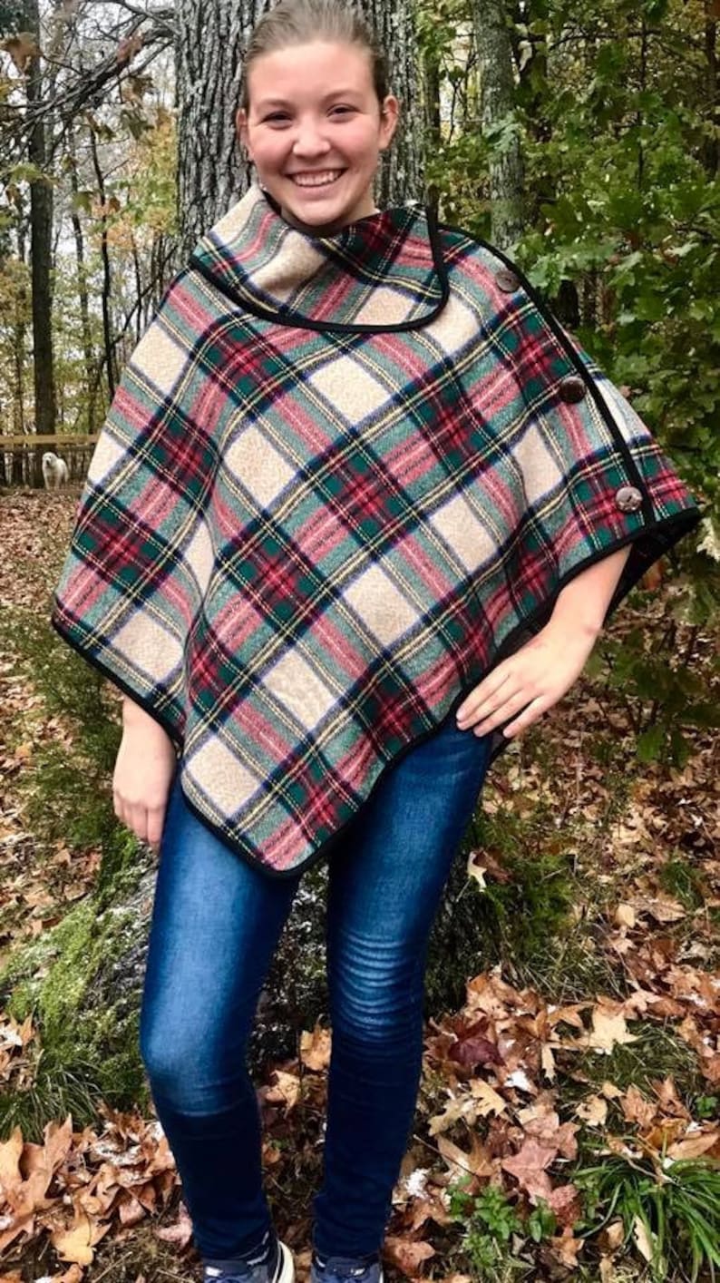 Monogrammed Poncho Personalized Poncho Fall Poncho Winter - Etsy