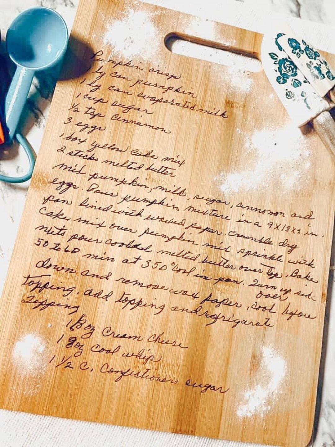 Recipe Cutting Board, Grandma’s Hand Written Recipe, Personalize ...