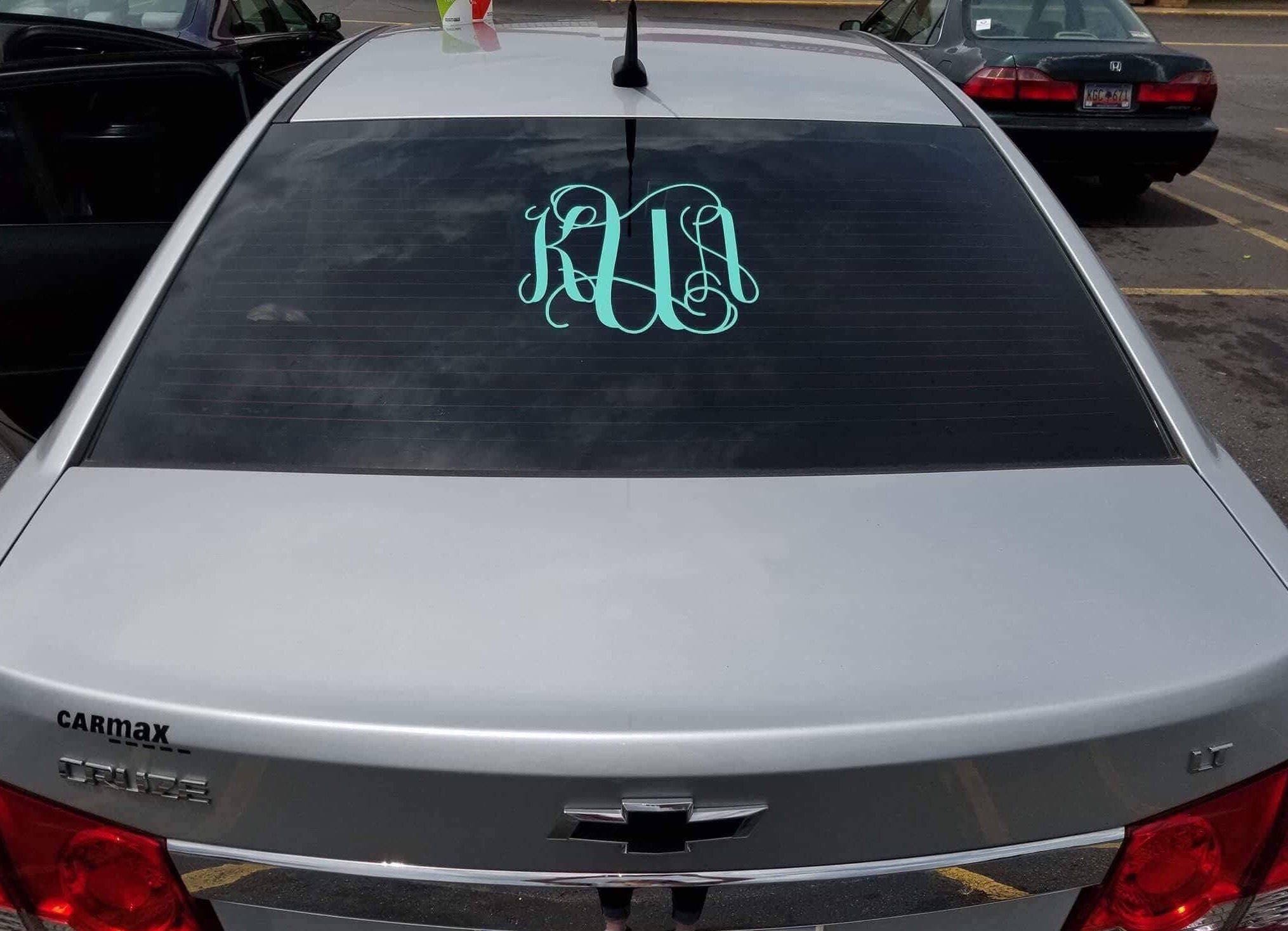 Monogram Car Decalcar Decal Cup Decal Monogram Cup Decal | Etsy