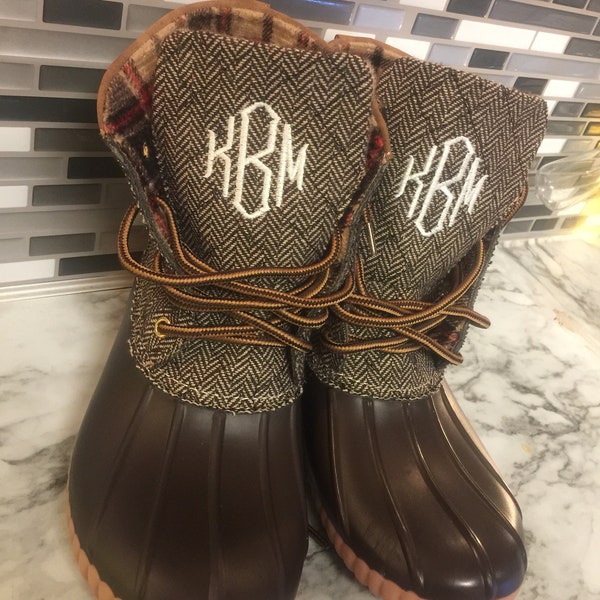 Monogram Rain Boots - Etsy