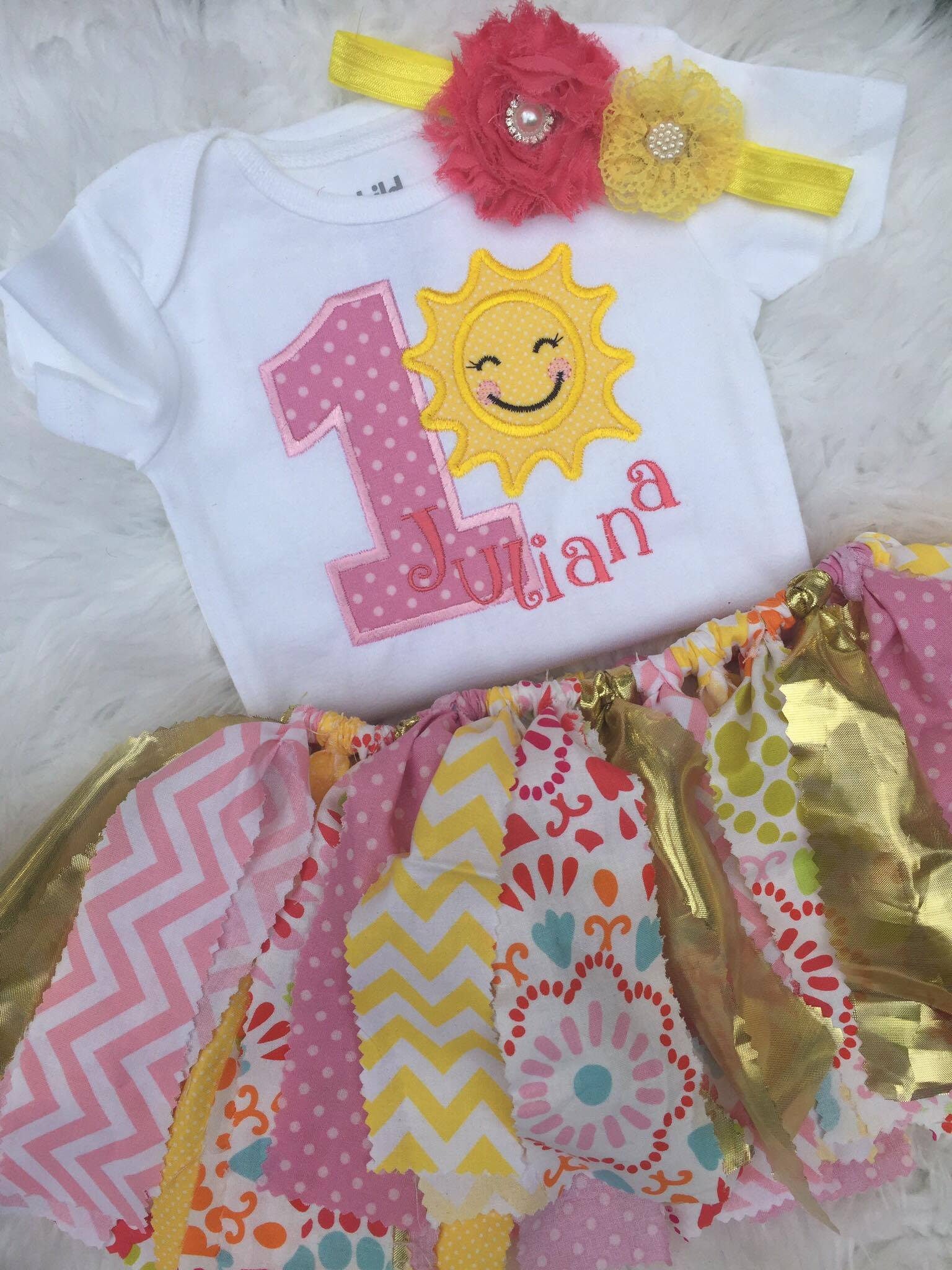 Birthday Sunshine Outfit Sunshine Outfit-First Birthday | Etsy