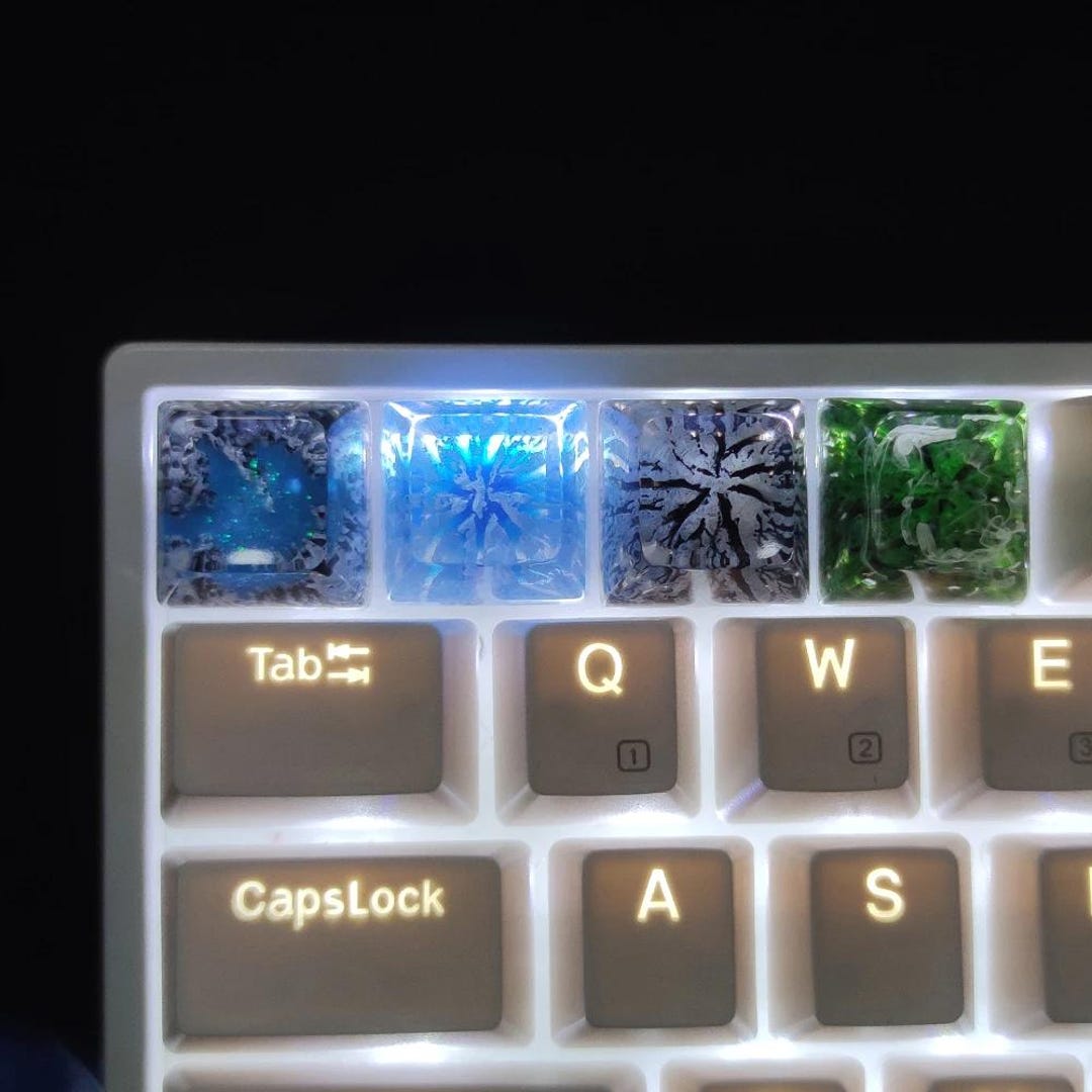 Custom Keycaps Mount Fuji Snow Mountain Resin Keycaps for Cherry Switch ...