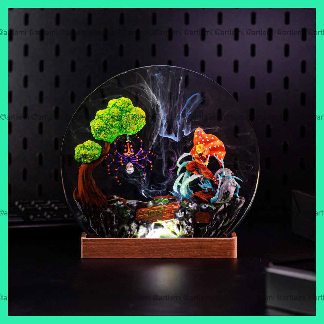 DE.MON Sla.yer Epoxy Resin Lamp, Custom Ze.nitsu Anime Night Light ...