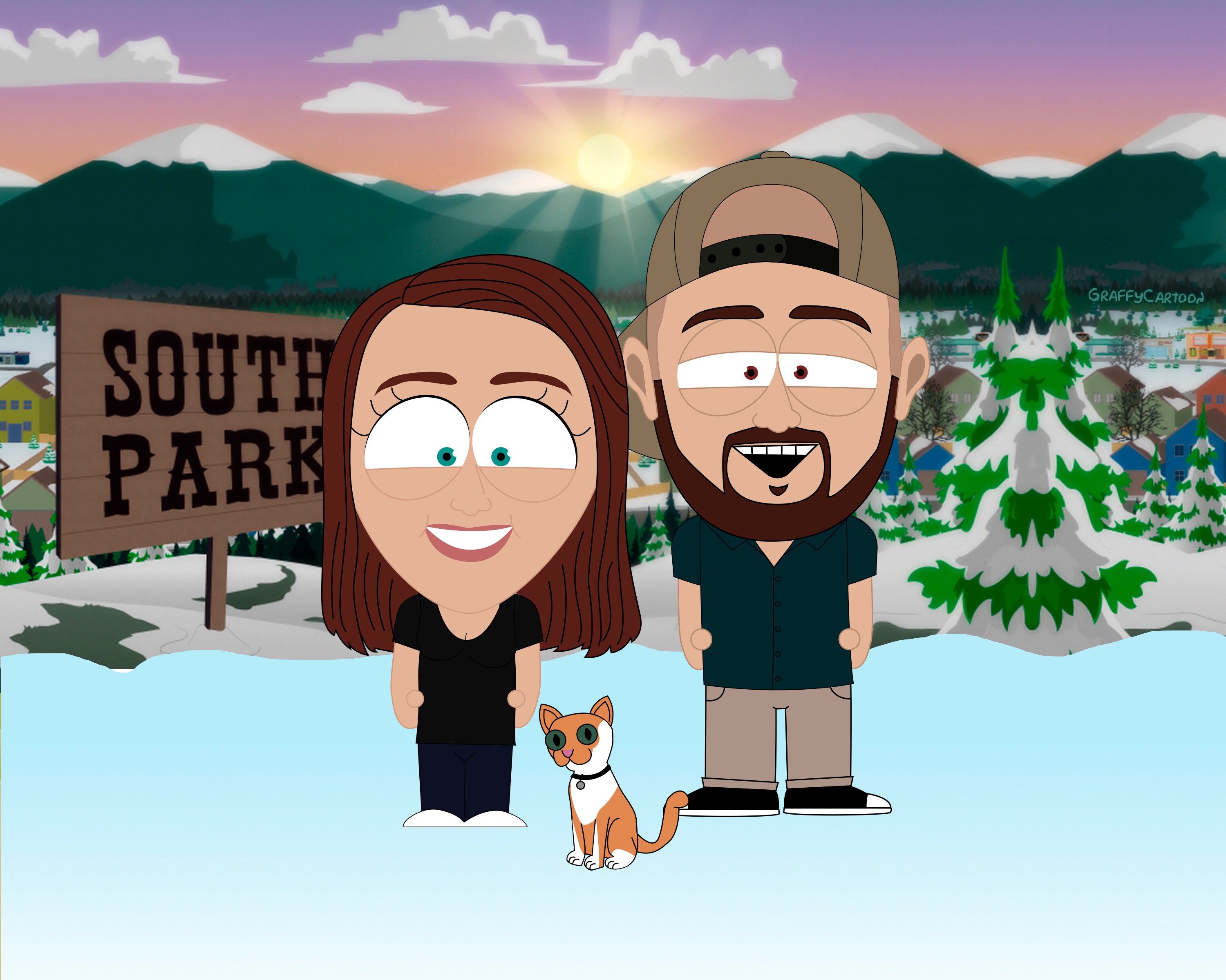 Custom Portrait South Park Digital Portrait Family Portrait Digital Custom Portrait South Park Digital Portrait Family Portrait Digital