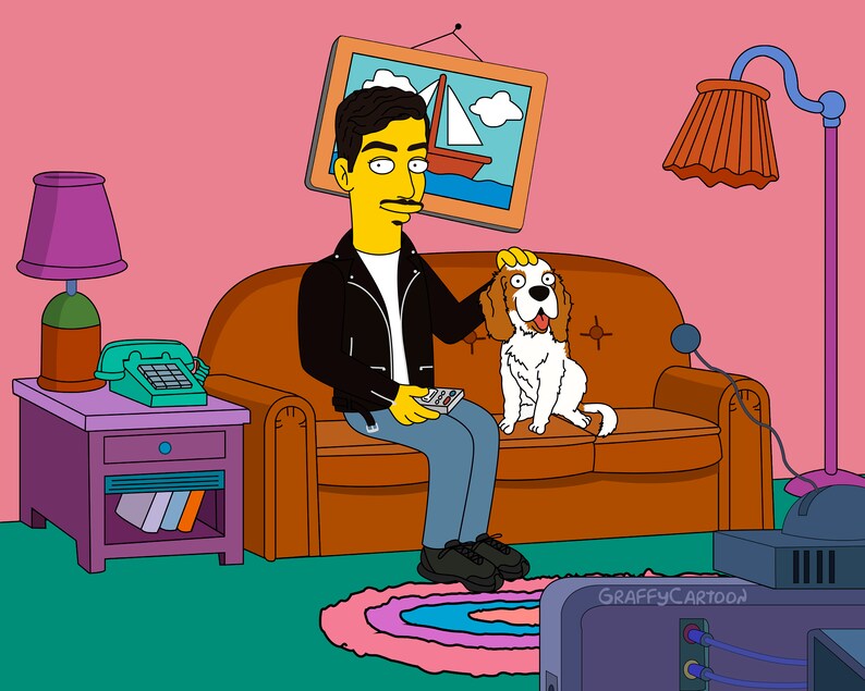 Simpsons Portrait Christmas Gift Idea Simpsons Couple - Etsy