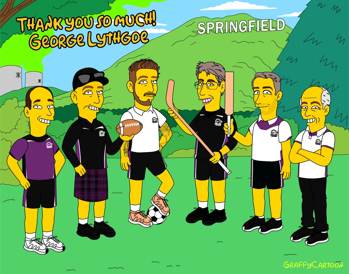 Simpsons Portrait Christmas Gift Idea Simpsons Couple | Etsy