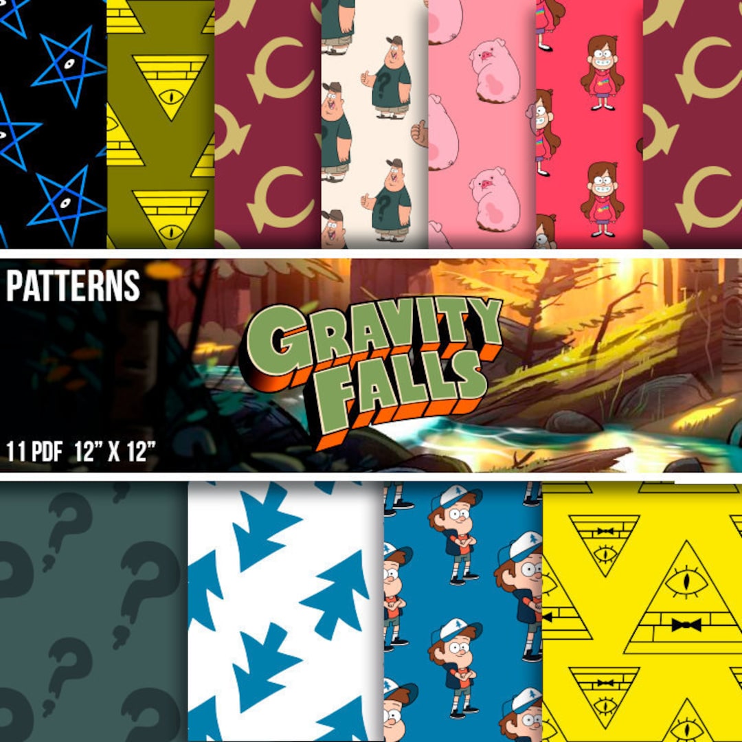 Gravity Falls Patterns Digital Paper Pack OFFER 80% off SALE Papercraft ...