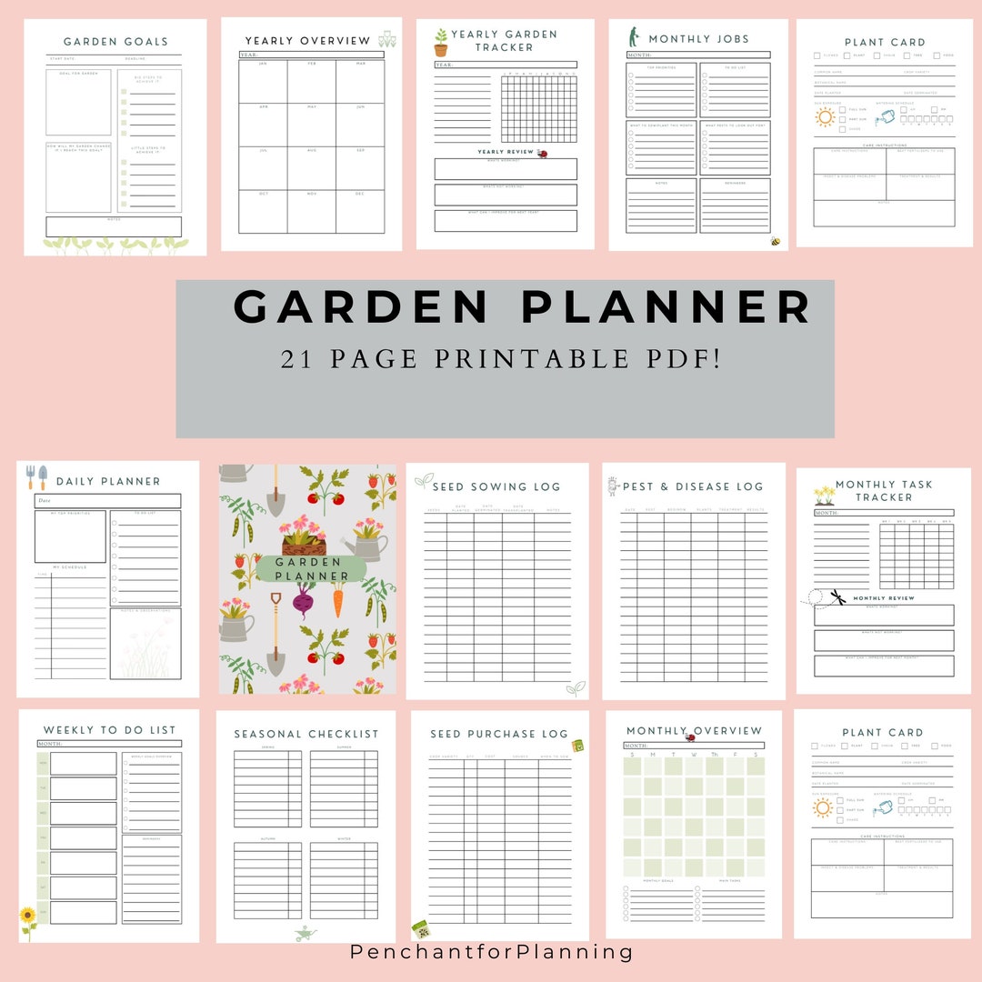 Garden Planner Printable Garden Checklist Garden Plant Planner Garden ...