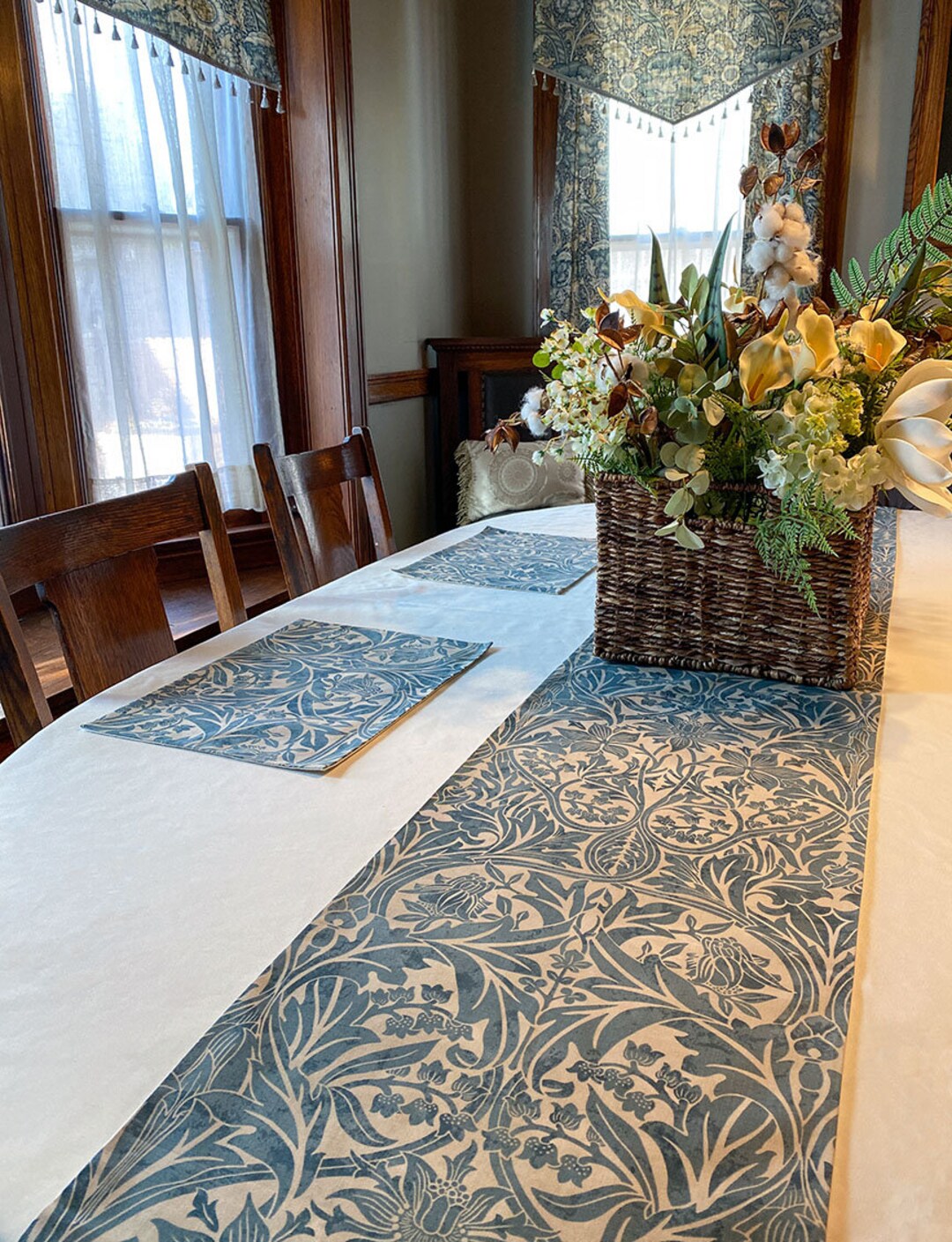 William Morris Design "bluebell" Old House Textiles - Table Runner - 14 ...
