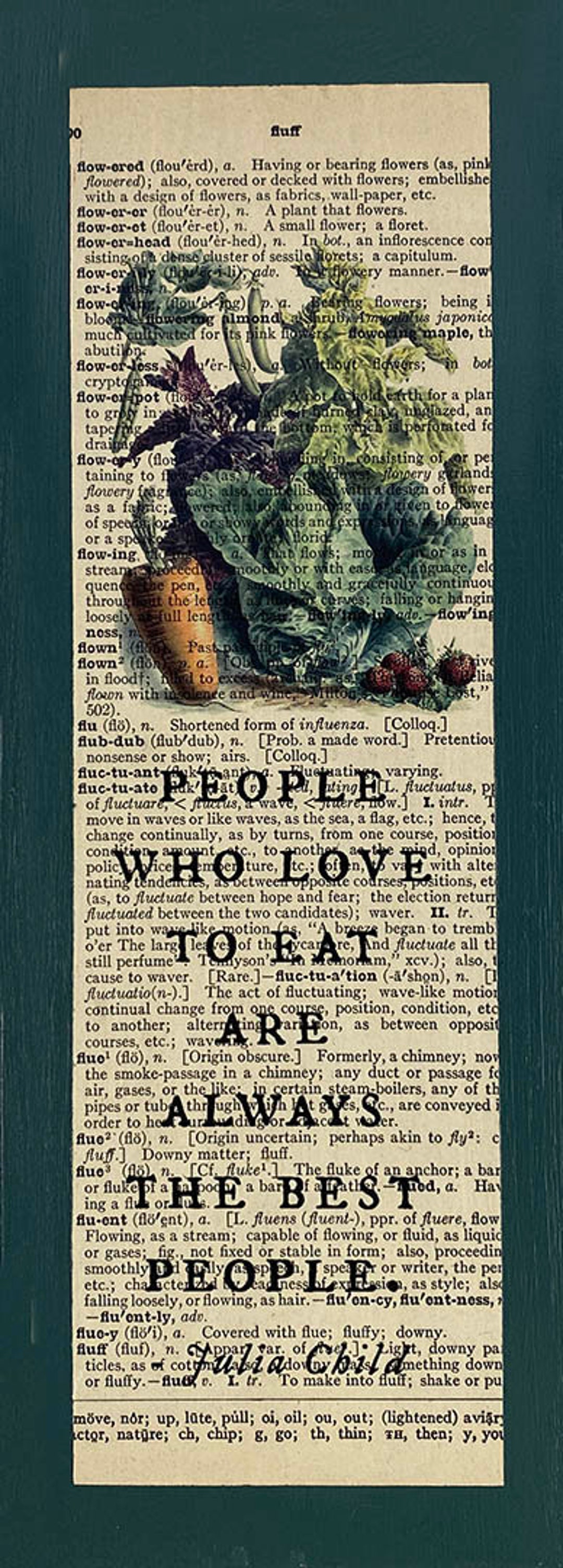 Repurposed Vintage Dictionary Page Wall Print - Julia Child - People ...