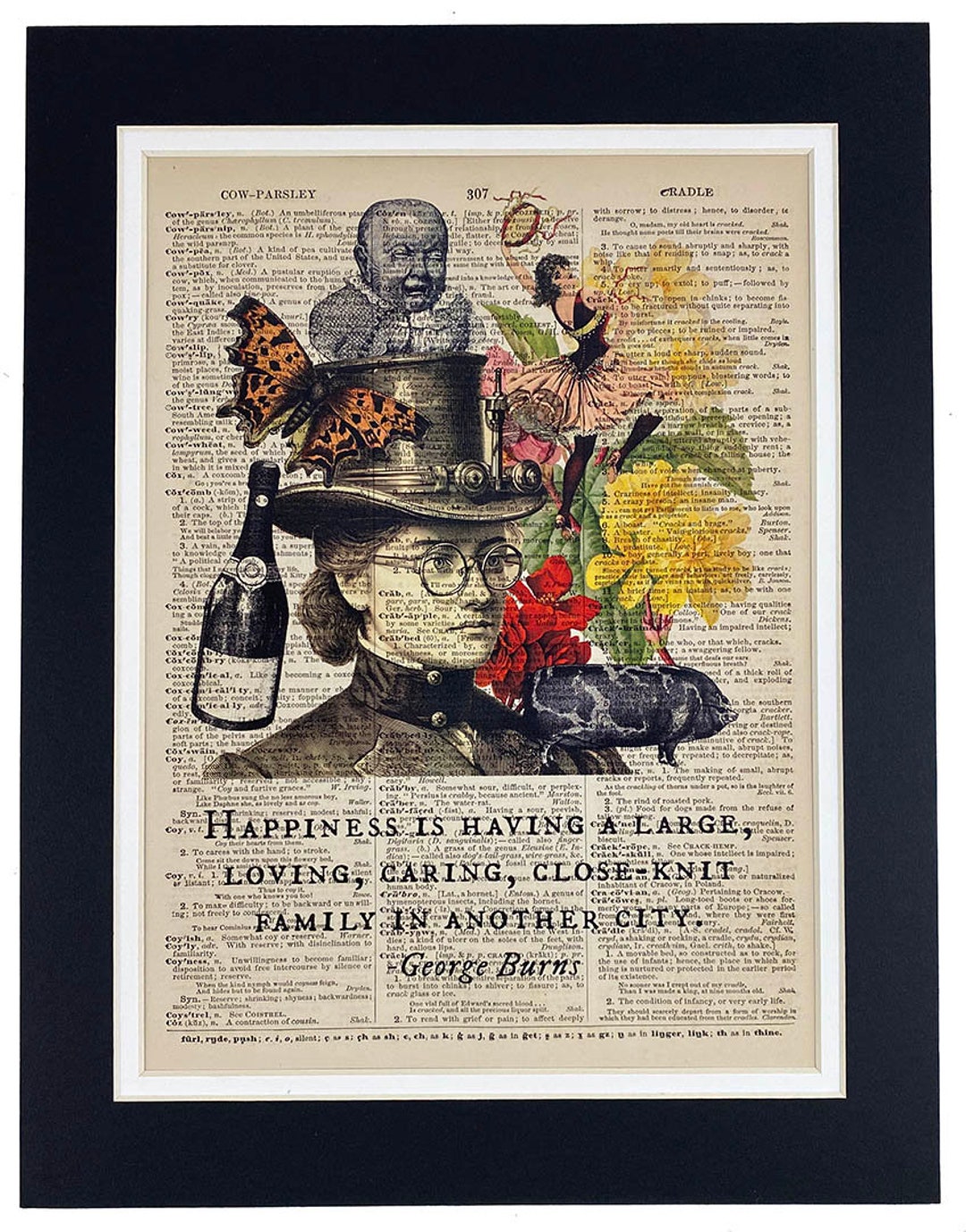 Repurposed Antique Dictionary Page Wall Decor - Steampunk Vintage ...