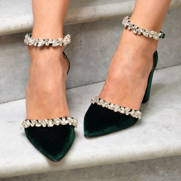 Emerald Green Shoes - Etsy UK