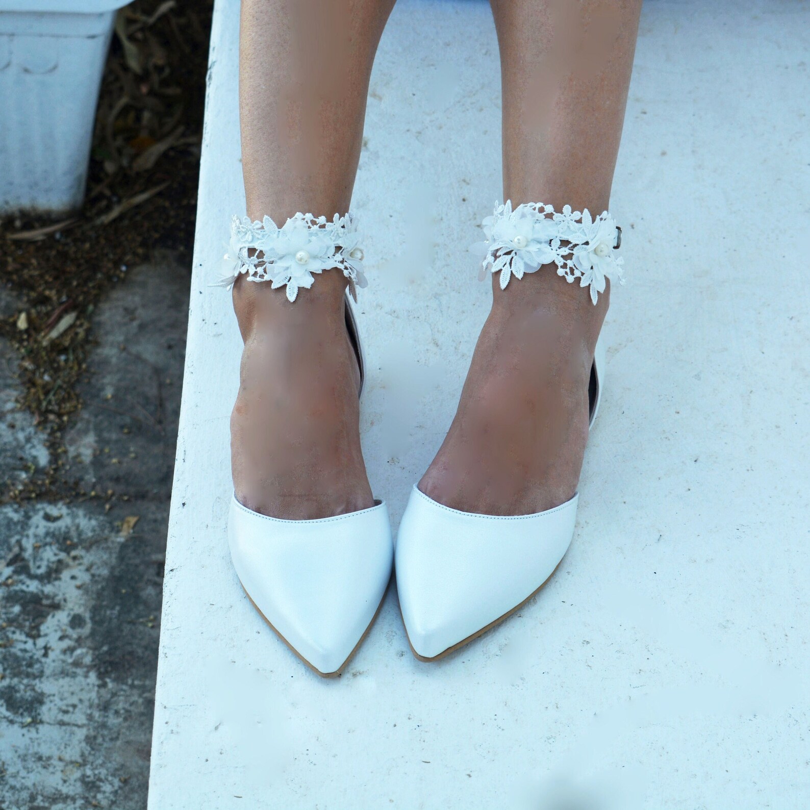 Lace Wedding Flats: Handmade Leather Bridal D'orsay Shoes - Etsy