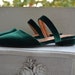 Green Velvet Shoes, Velvet Mules Shoes, Women's Leather Mules, Velvet ...