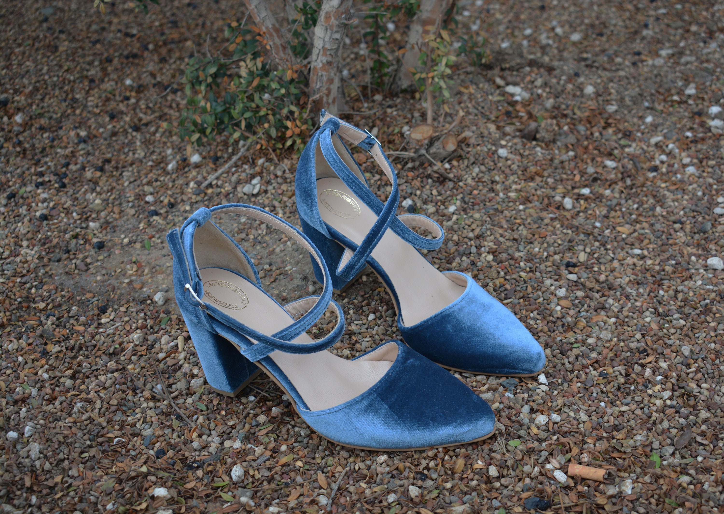 Raf Blue Velvet Block Heels Blue Velvet Pumps Blue Wedding - Etsy Australia