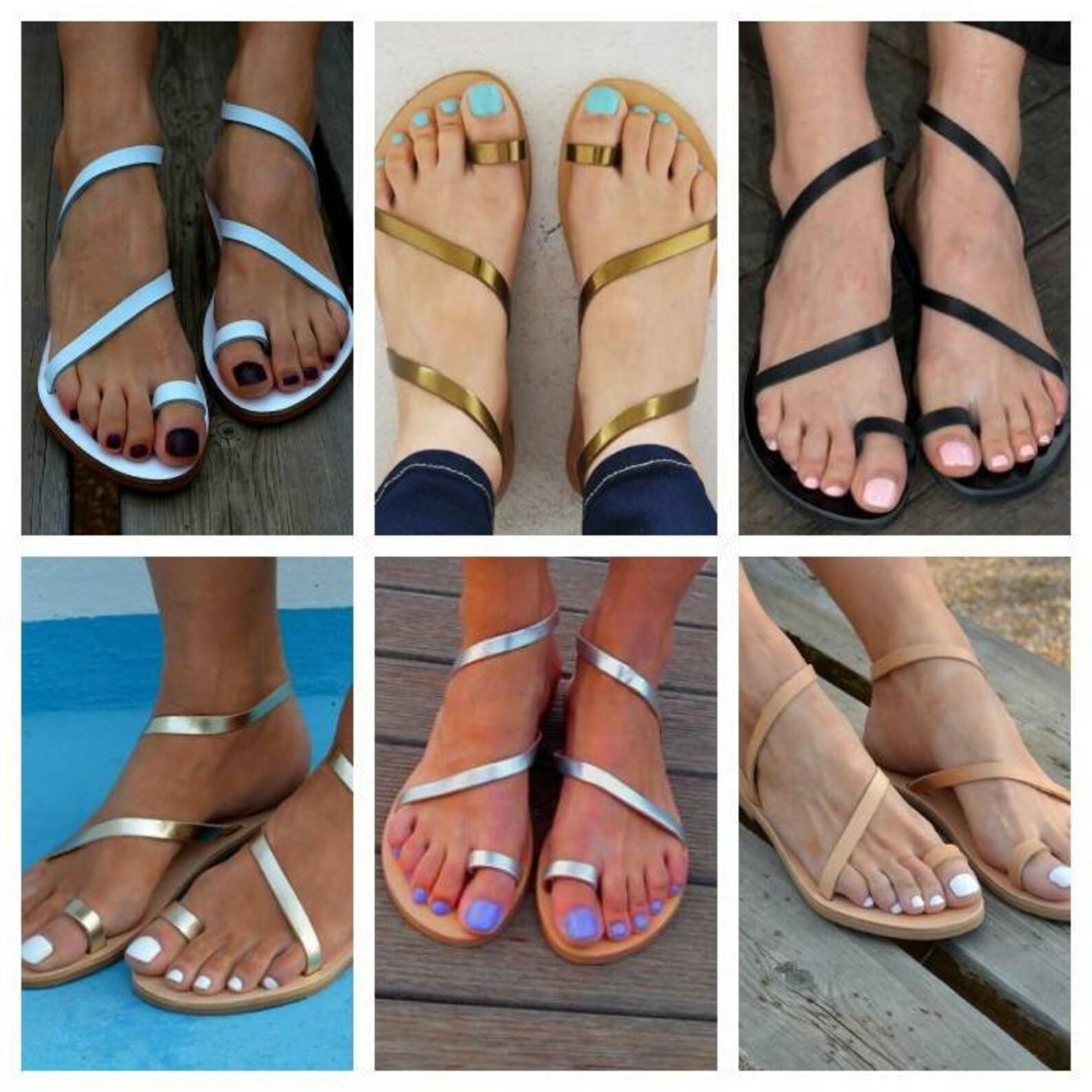 Genuine Leather Sandals ''athena'' Greek - Etsy