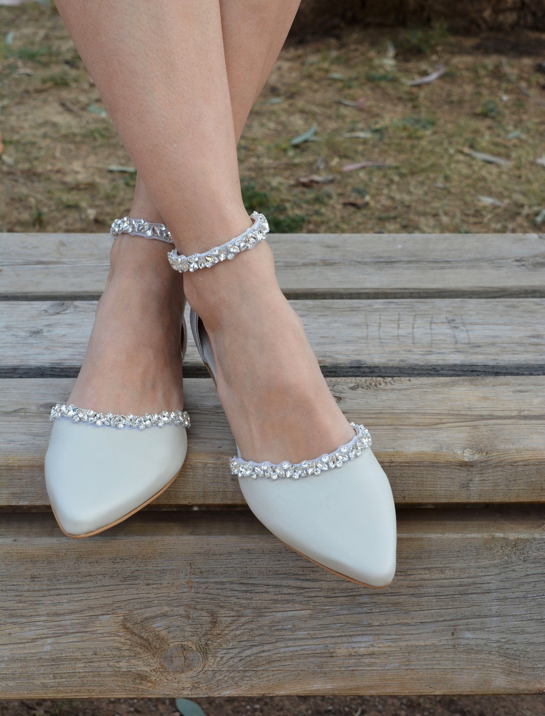 Ivory Wedding Flats/ Wedding Flats for Bride/ Wedding Pumps - Etsy
