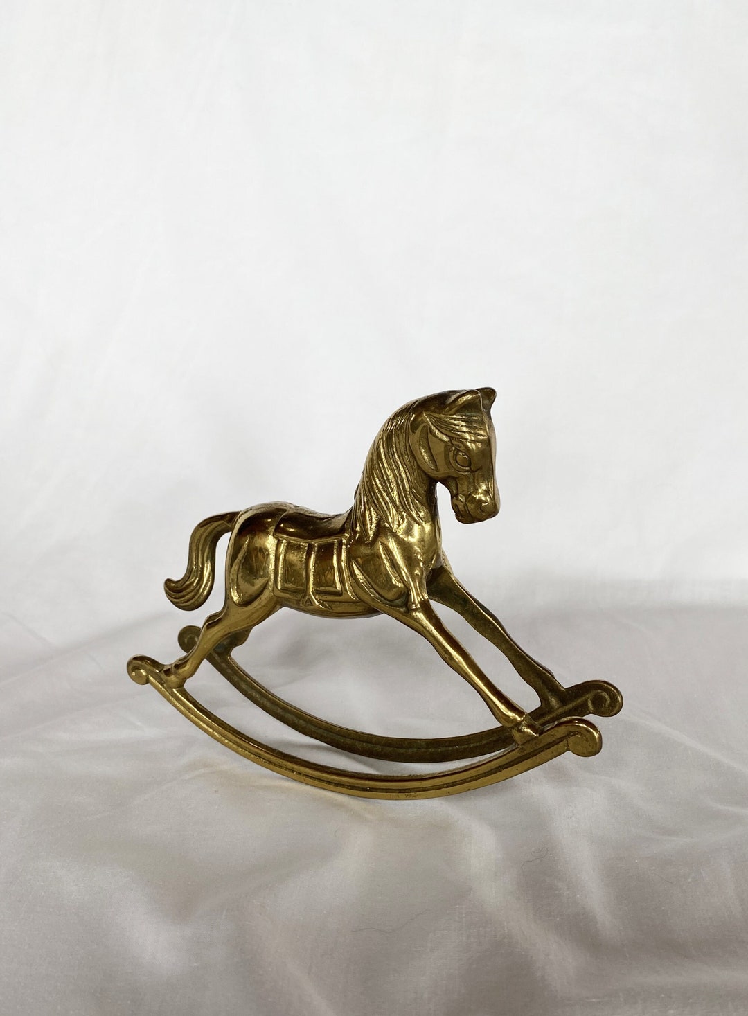 1960s Mid Century Miniature Brass Rocking Horse Figurine - Etsy