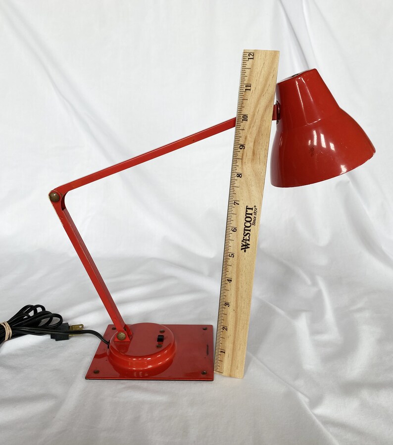 1960s Mid Century Tensor Red Desk Table Lamp - Etsy