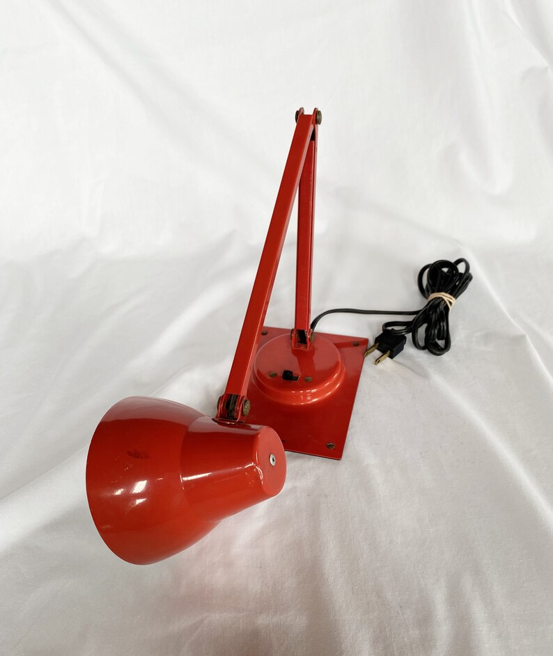 1960s Mid Century Tensor Red Desk Table Lamp - Etsy