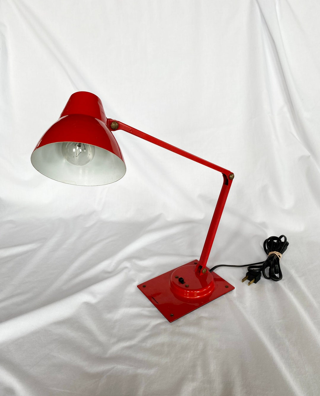 1960s Mid Century Tensor Red Desk Table Lamp - Etsy