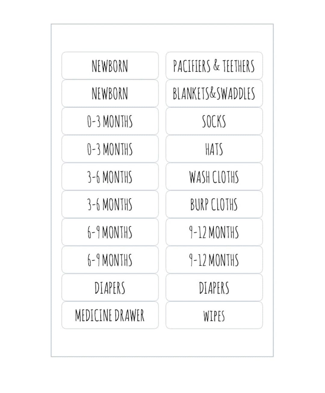 Baby Clothing/accessory Labels - Etsy