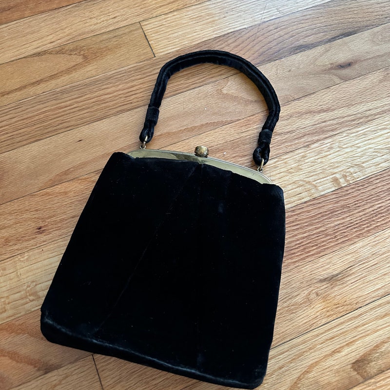 Black Velvet Purse - Etsy