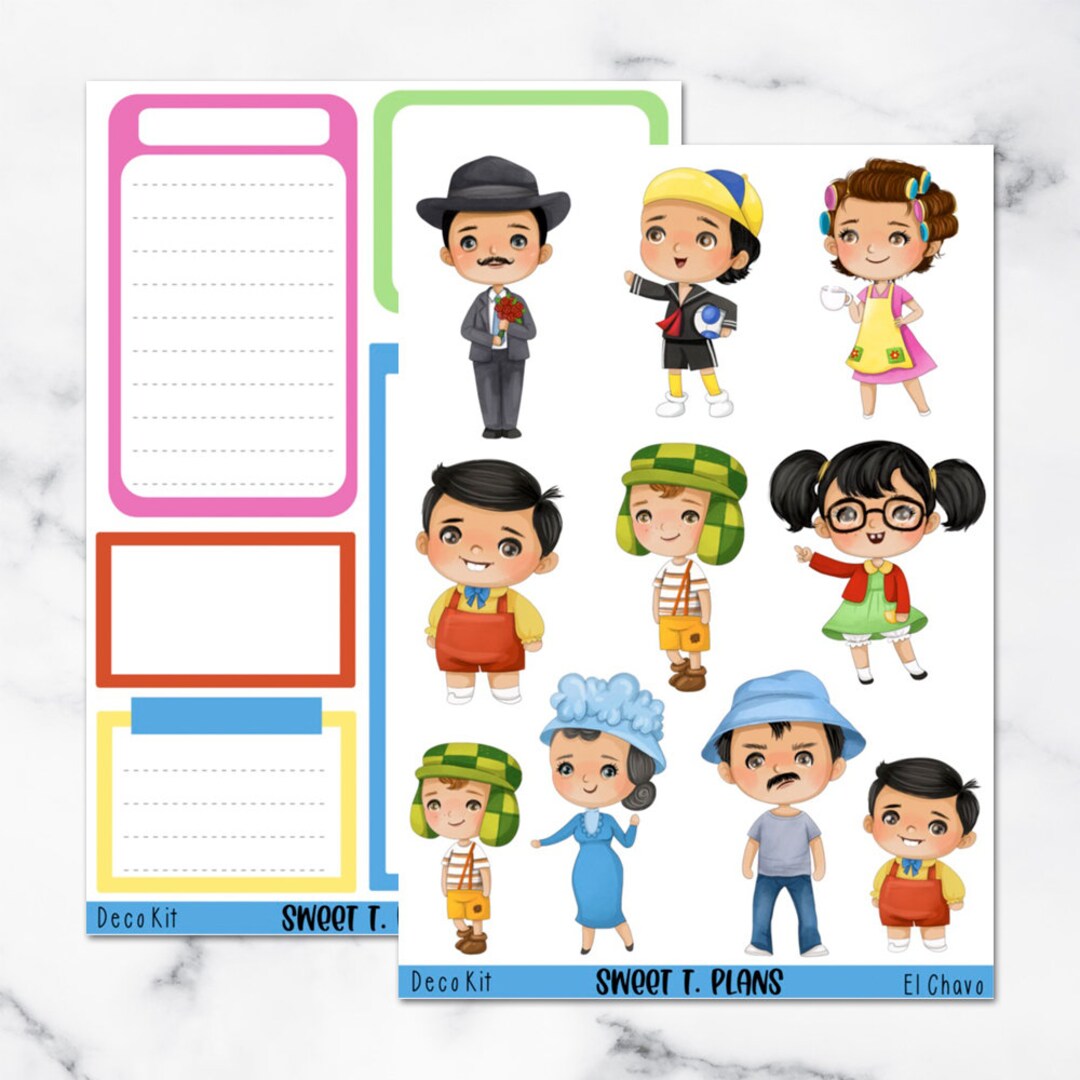 Chavo Deco Sticker Kit Erin Condren Life Planner Happy Planner Personal ...