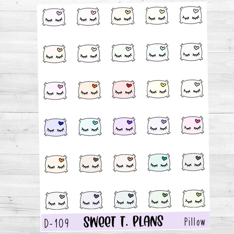 Paper Stickers Stickers, Labels & Tags Pillow D109 Nap Time Sleep ...