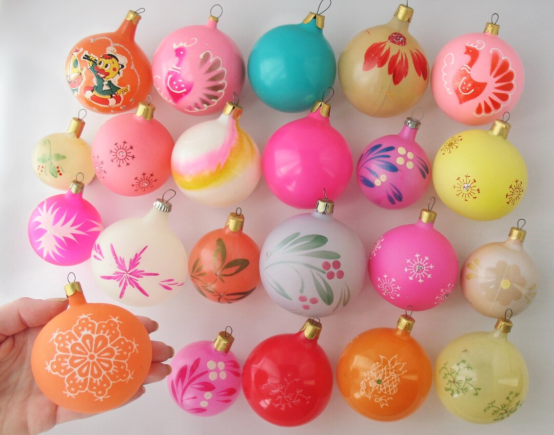 BALL Glass Vintage Christmas Tree Ornament Retro Home Decor - Etsy