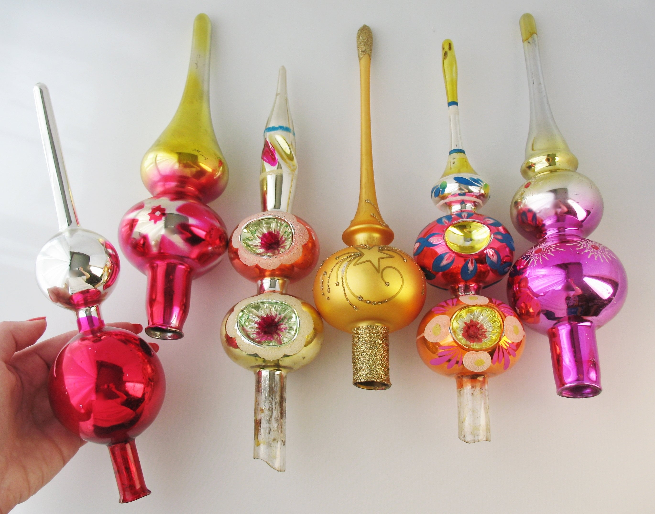 Tree Topper Vintage Christmas Mercury Glass Ornament Retro - Etsy